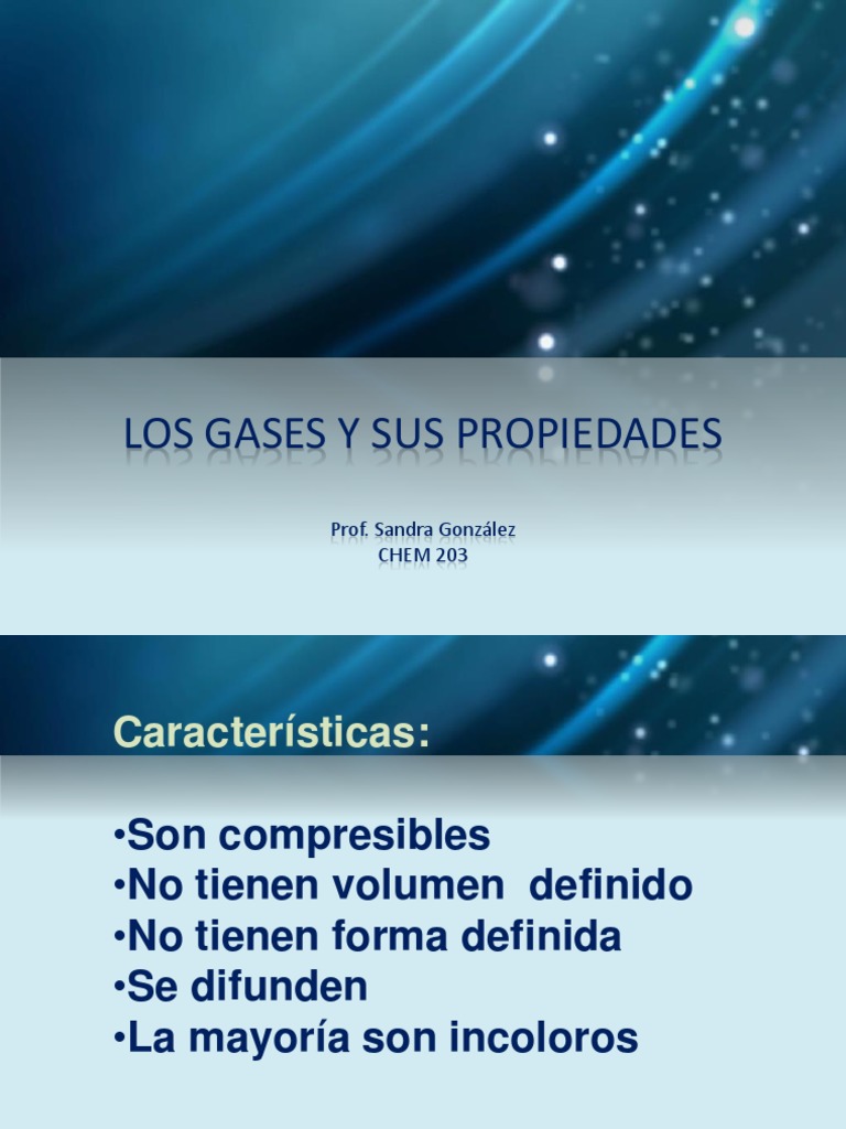 Los Gases y Sus Propiedades | PDF | Gases | Presión