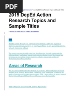 Sample Deped Action Research Topics and Titles | PDF | Reading ...