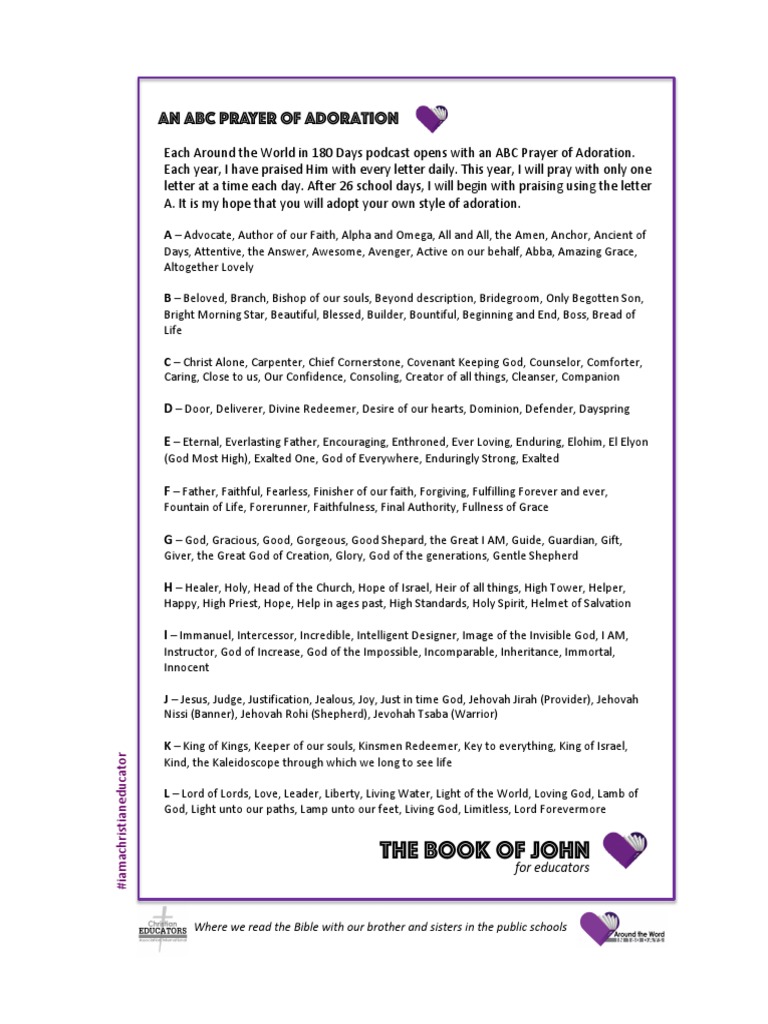 Abc Prayer of Adoration 2019 | PDF | God | Jesus