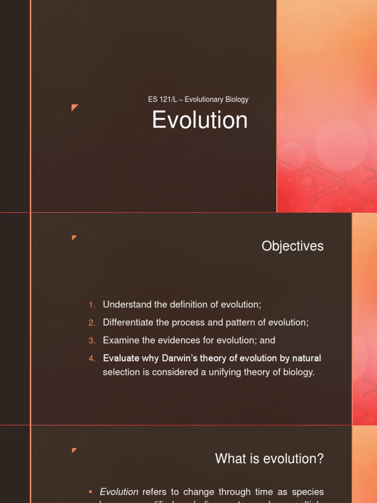 Evolution: ES 121/L - Evolutionary Biology | Download Free PDF ...