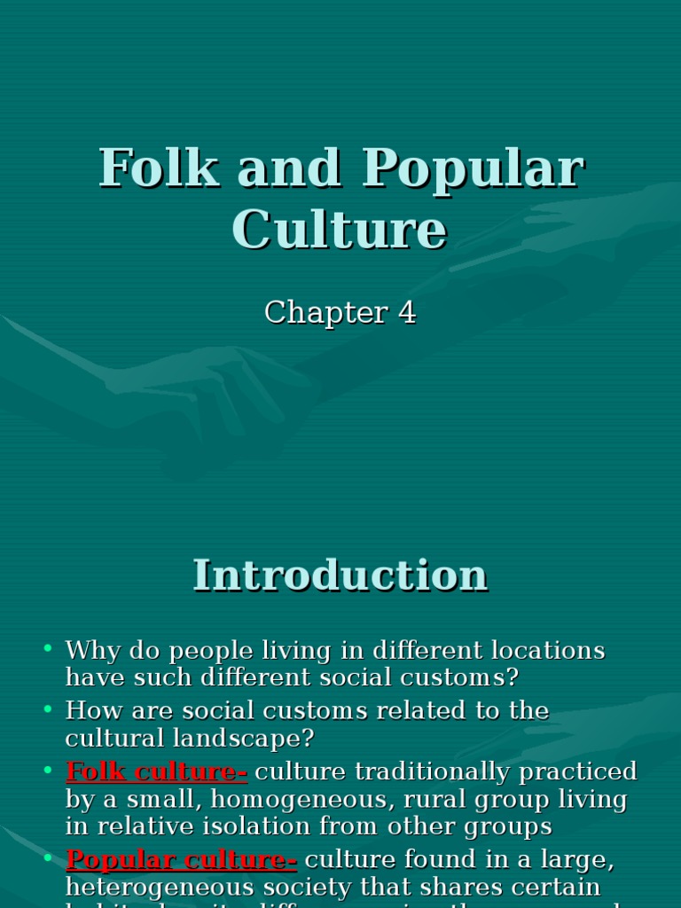 Folk vs. Popular Culture Explained | PDF | Popular Culture | Television
