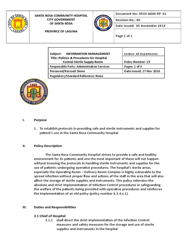 Santa Rosa Community Hospital City Government of Santa Rosa Province of ...