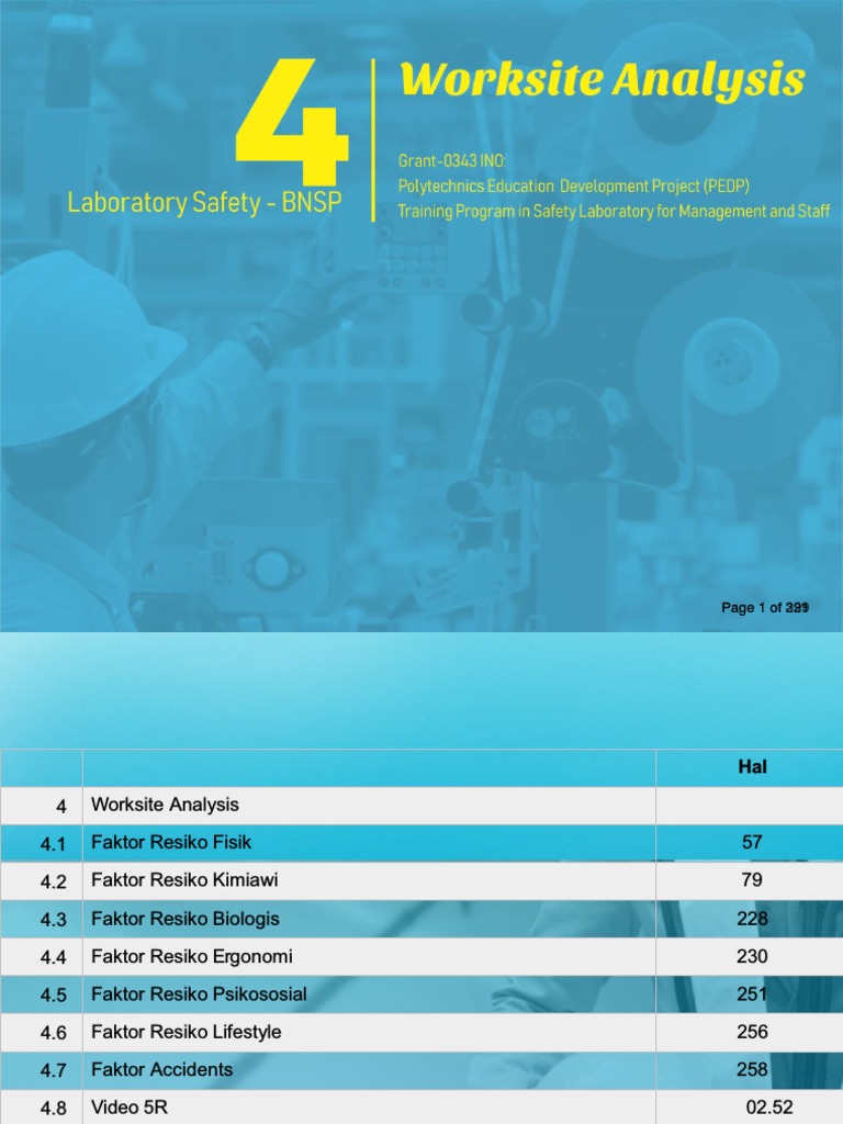 Worksite Analysis PDF | PDF