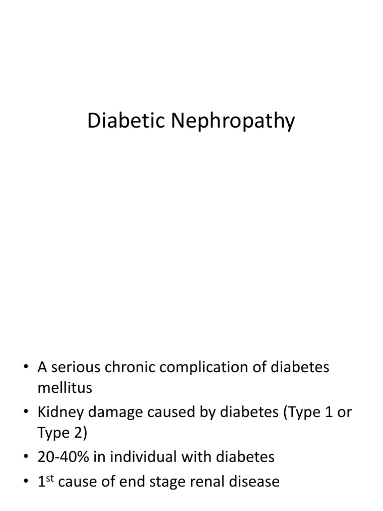 Clinical Features of Diabetic Nephropathy | PDF | Renal Function ...