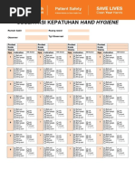Hand Hygeine Form | PDF