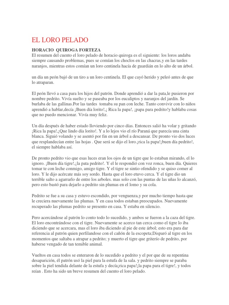 El Loro Pelado. | PDF | Ocio