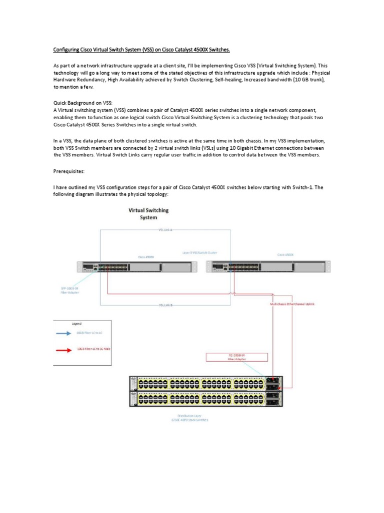 Configuring 4500X Cisco Virtual Switch System | PDF | Network Switch | Internet Protocols