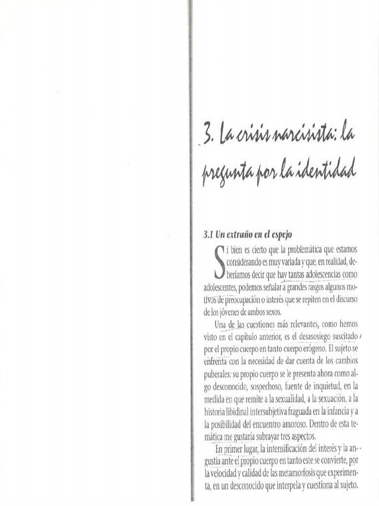 La Crisis Narcisista y La Pregunta Por La Identidad-Silvia Tubert PDF | PDF