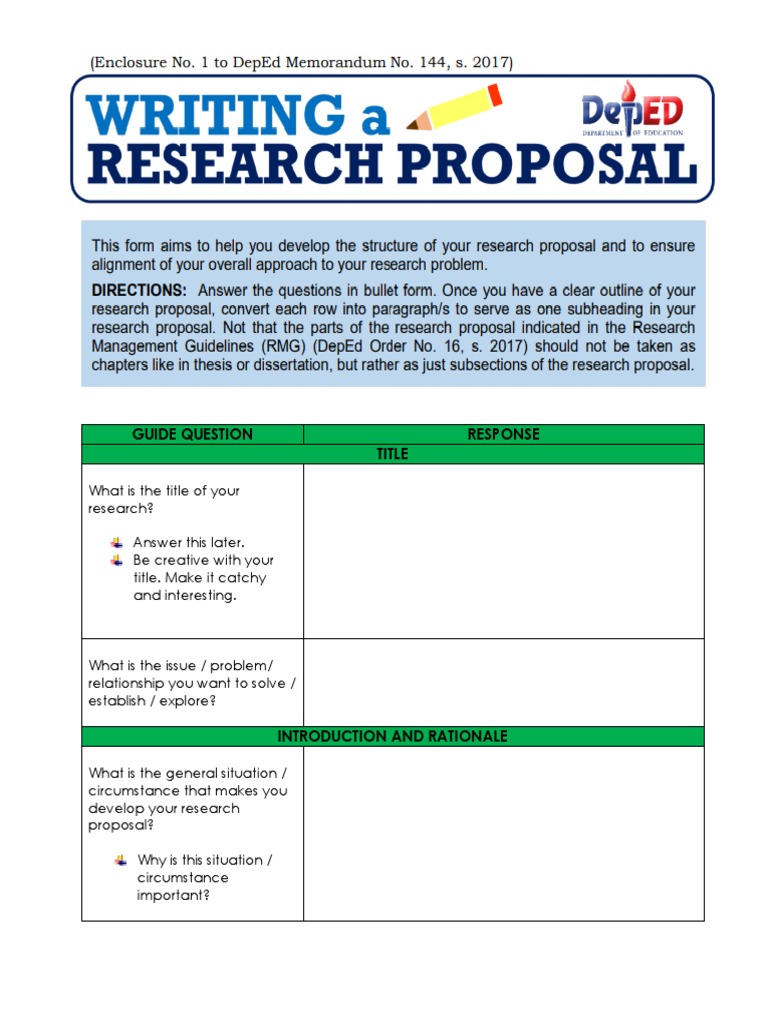 Deped Wresearch Proposals | PDF | Data Analysis | Data