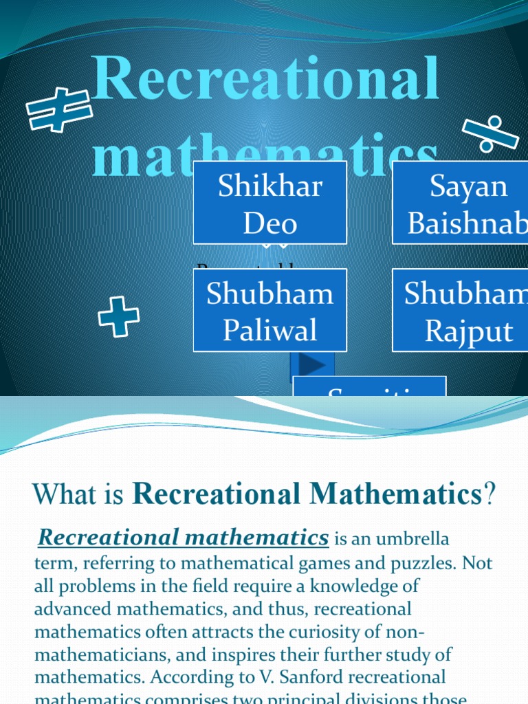Recreational Mathematics