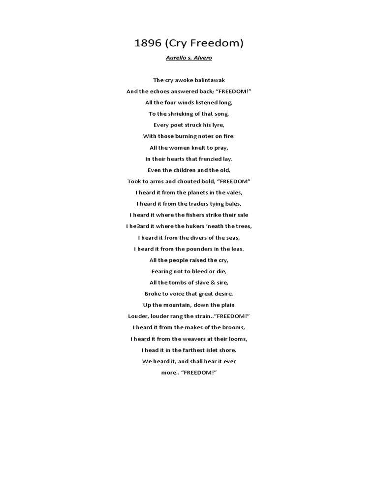 1896 (Cry Freedom) : Aurello S. Alvero | PDF