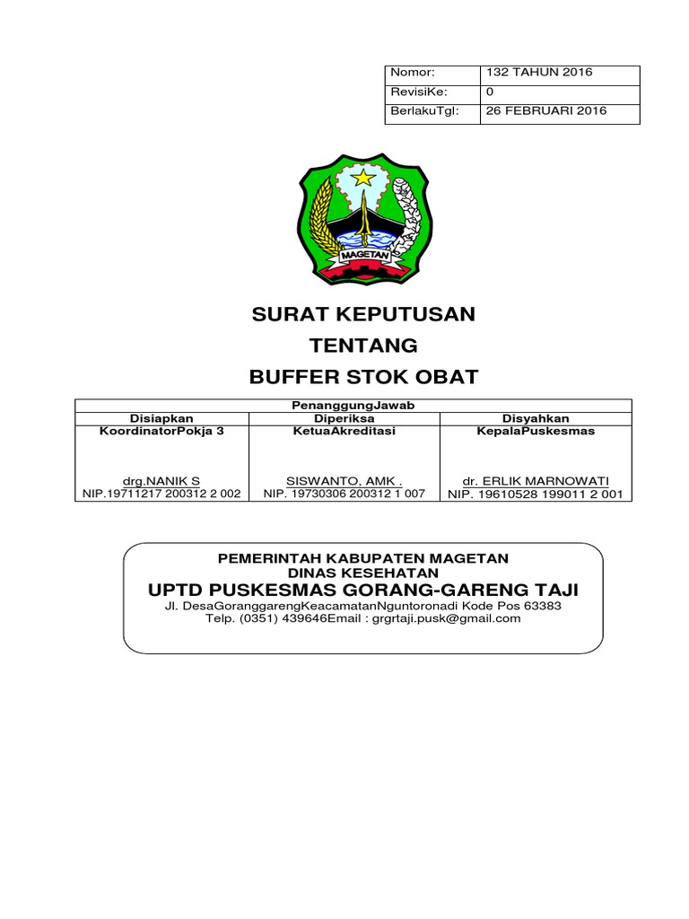 SK Buffer Stok | PDF | Pengembangan Diri