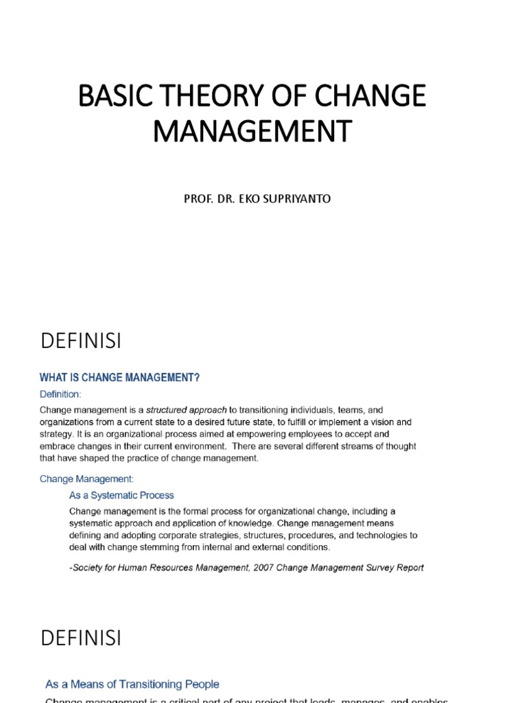Basic - Change - Management PDF | PDF | Change Management | Sustainability