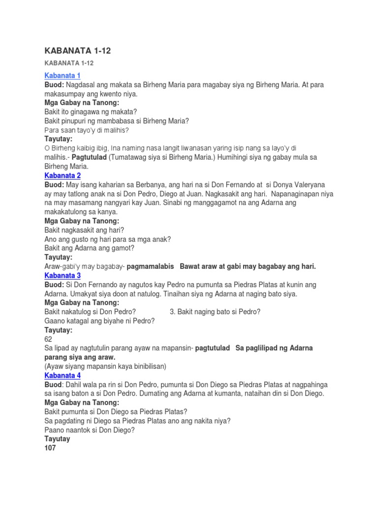 Kabanata 1 | PDF
