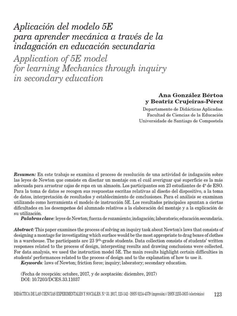 Aplicacion Del Modelo de Las 5E A Vectores | PDF | Aprendizaje | Plan ...