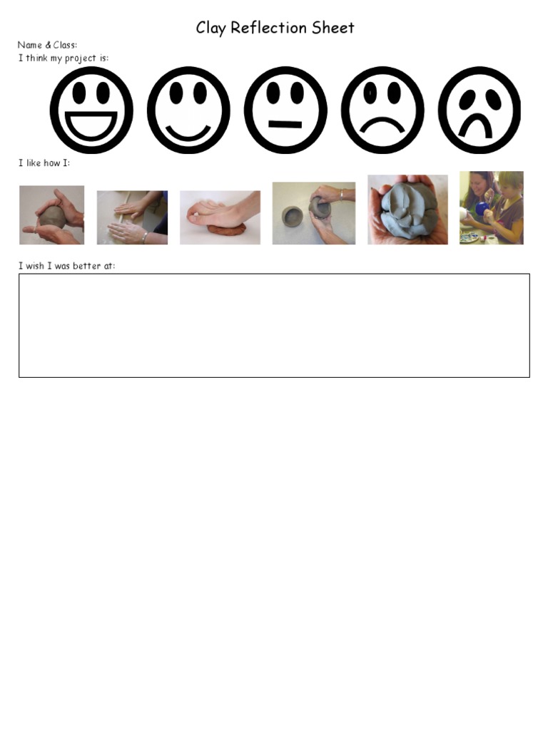 Clay Project Reflection Sheet | PDF | Self-Improvement