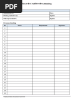 Toolbox Meeting Record-Sample Form | PDF | Business