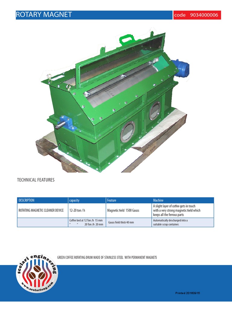 Rotary Magnet: Code 9034000006 | PDF