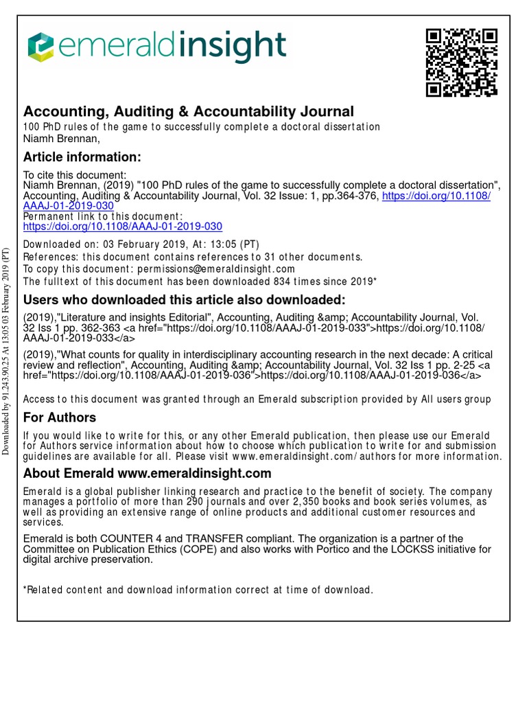 100 PHD Rules | PDF | Thesis | Doctorate