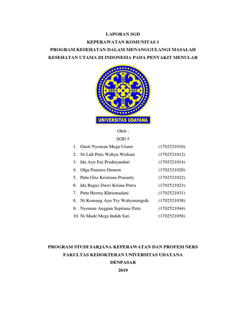 SGD 5 - Program Kesehatan Di Indonesia Dalam Penanggulangan Penyakit ...