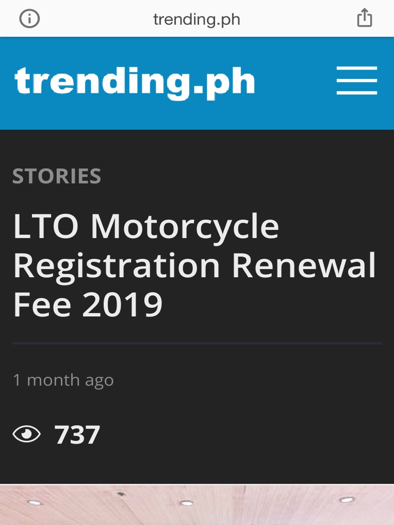 LTO Renewal Requirements | PDF