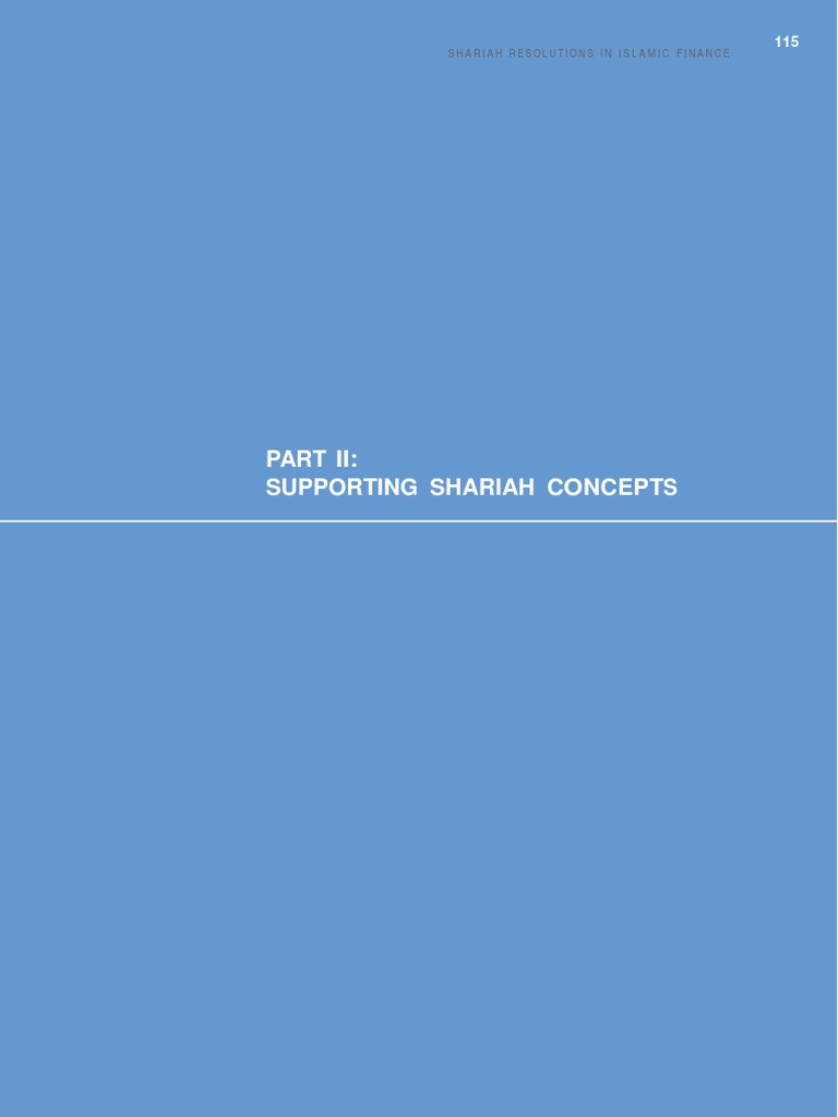 Supporting Shariah Concepts: Shariah Resolutions in Islamic Finance ...