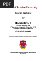 Homiletics 101 Syllabus | PDF | Homiletics | Expository Preaching