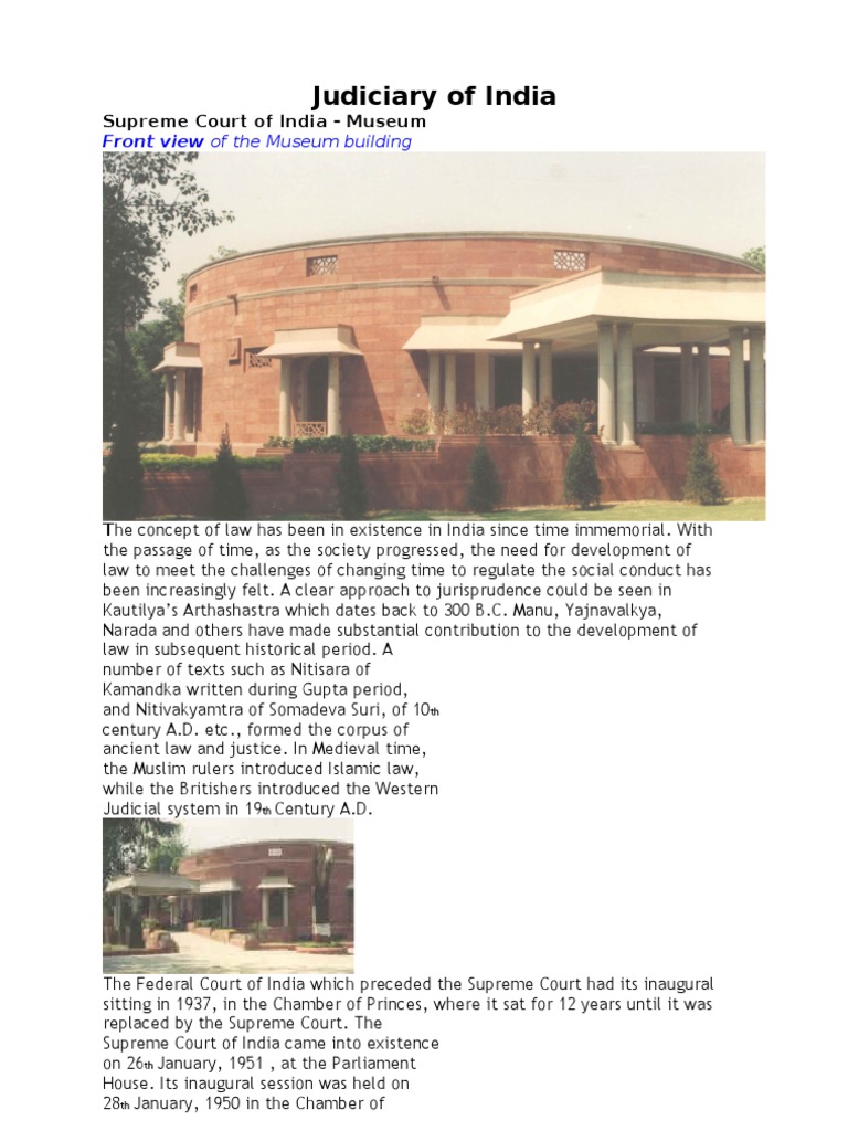 Judiciary of India | PDF | Supreme Court Of India | Supreme Courts