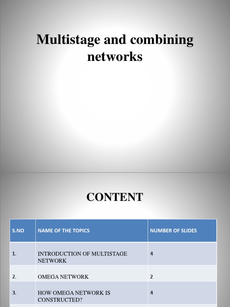 Multistage and Combining Networks | PDF | Computer Networking ...