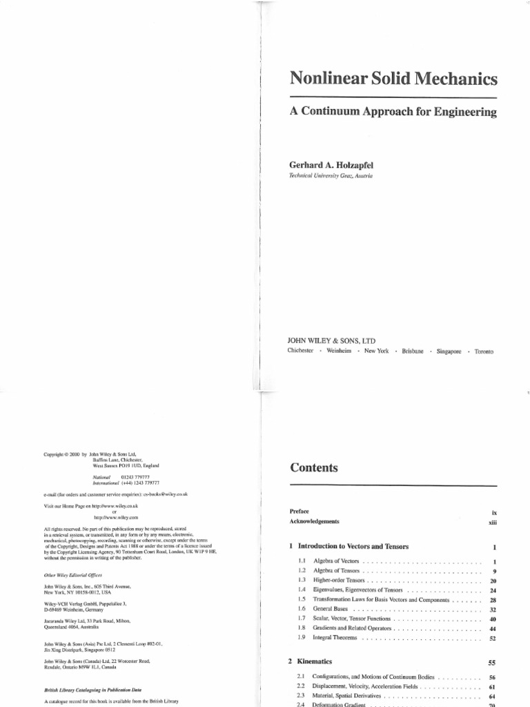 Nonlinear Solid Mechanics | PDF