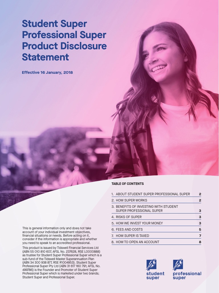 Product Disclosure Statement | PDF | Taxes | Fee