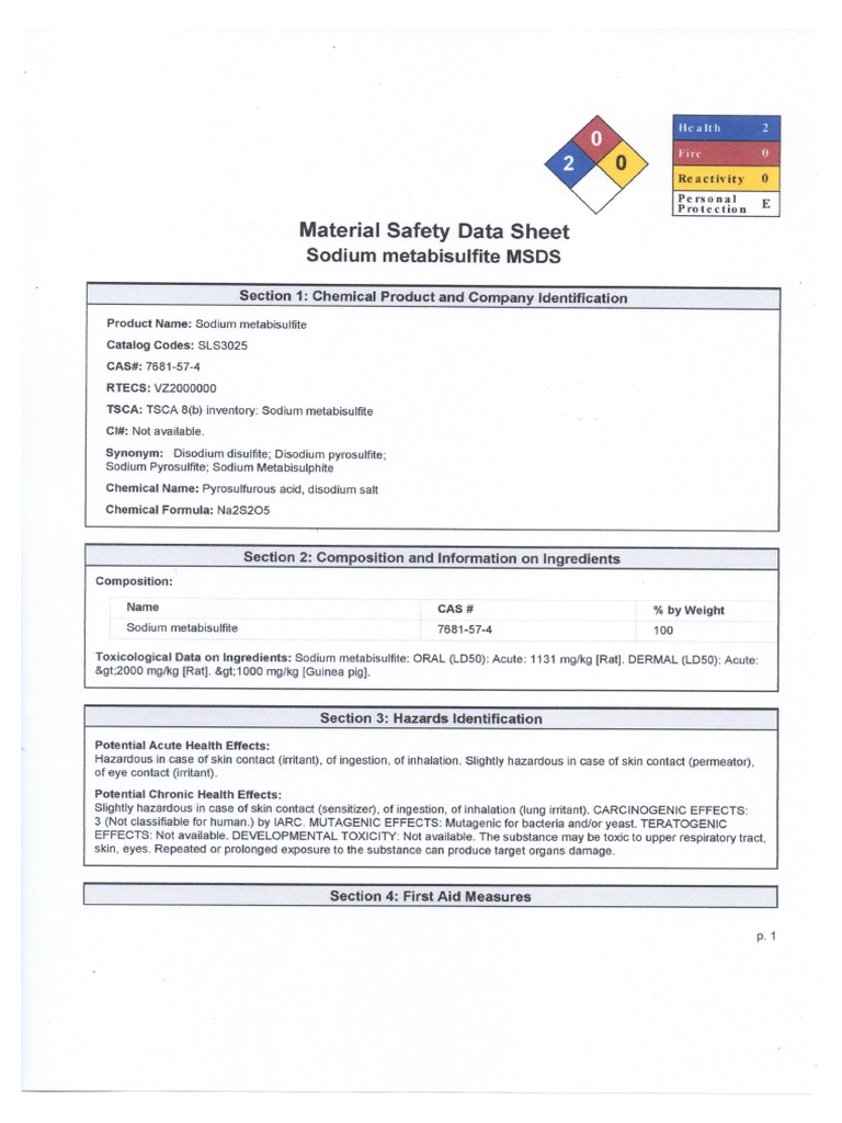 Meta MSDS | PDF
