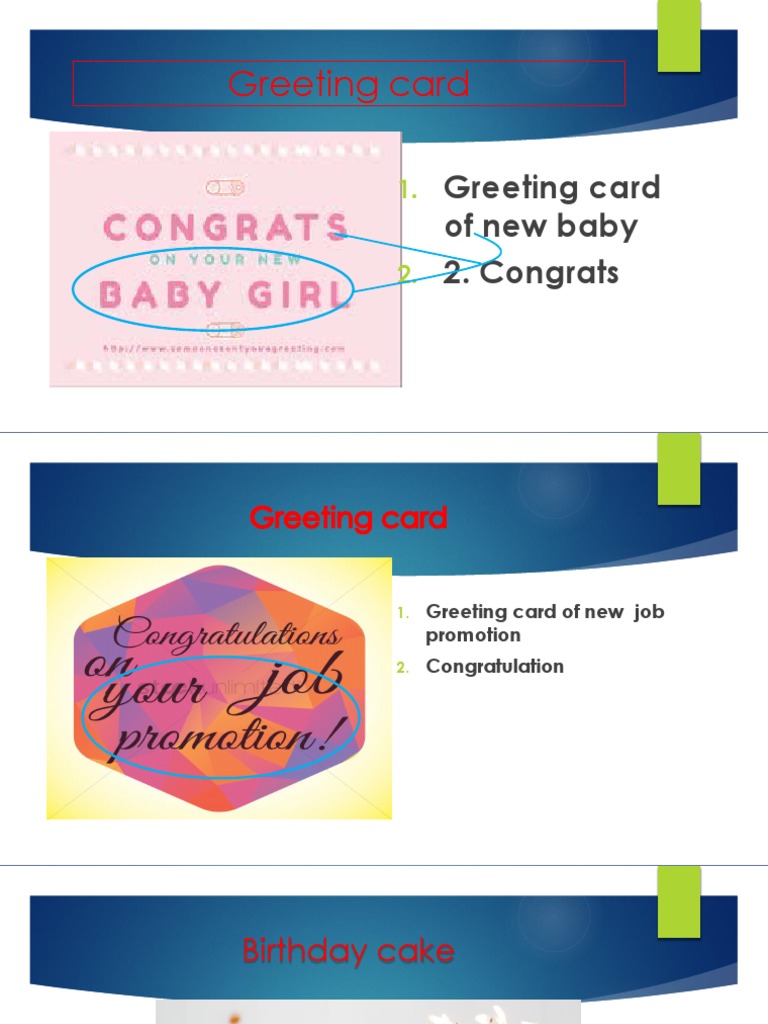 Greeting Card Ideas for Various Occasions | PDF