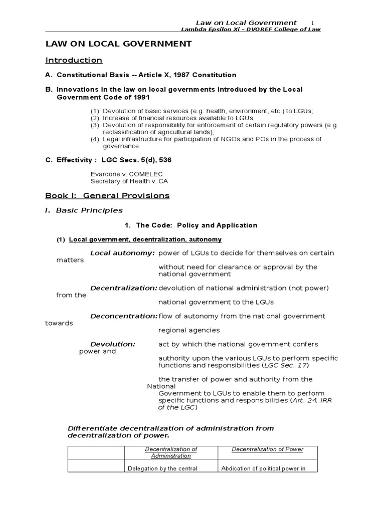 Local Government Code Reviewer PDF | PDF | Nuisance | Local Government