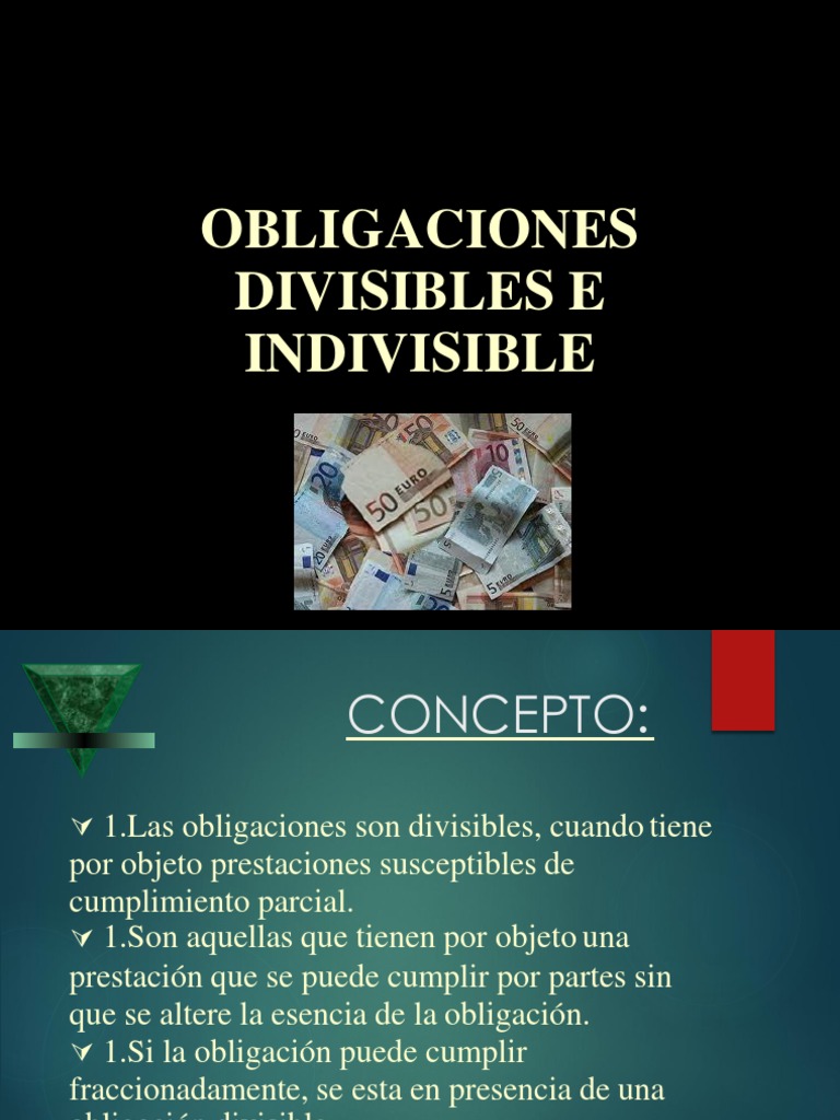 Obligaciones Divisibles e Indivisibles | PDF | Pagos | Virtud