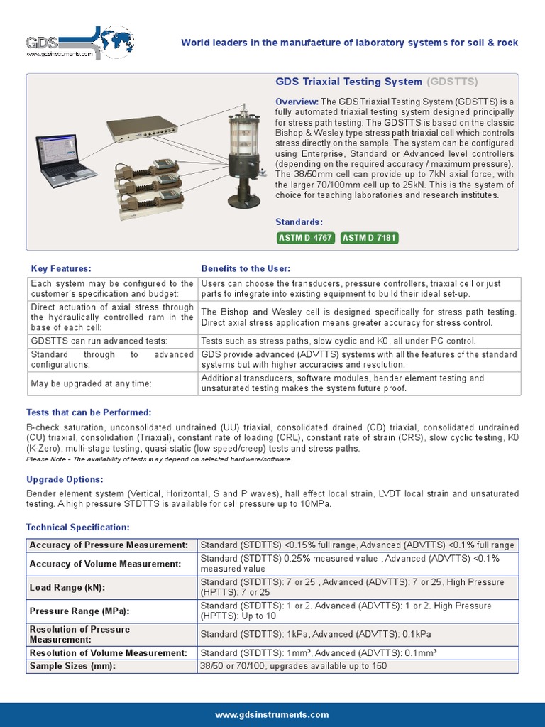 GDS Triaxial Testing System Overview | PDF | Computer Hardware ...