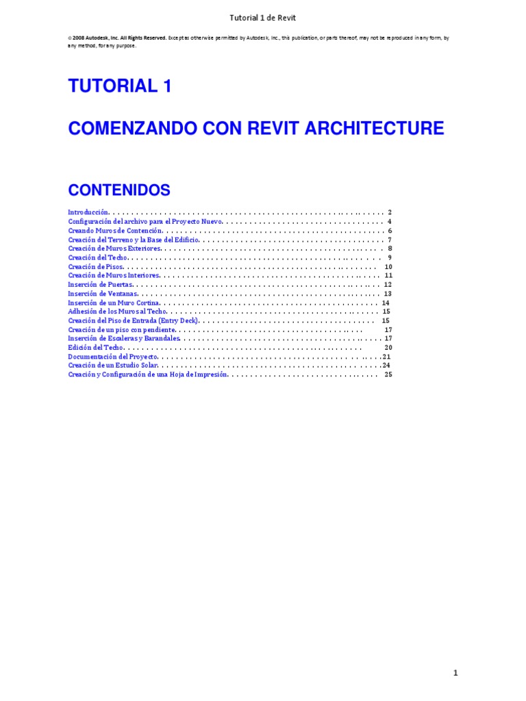Tutorial Basico de Revit-Ad19 | PDF | Autodesk Revit | Ventana ...