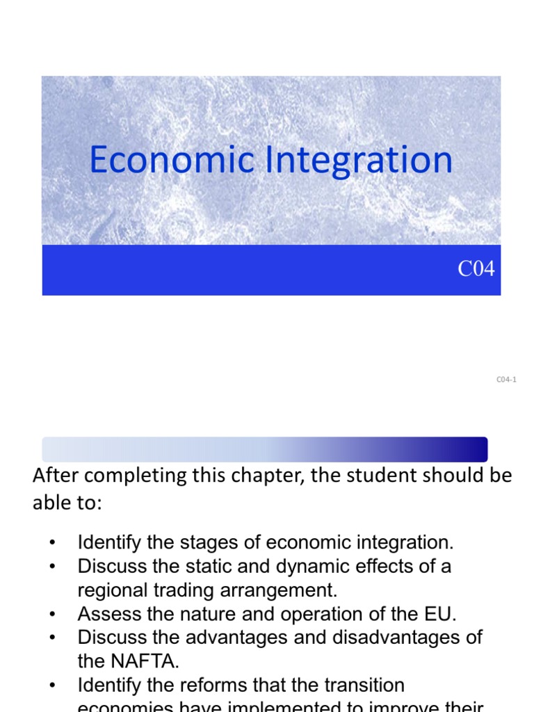 C04 Economic Integration | PDF | European Union | Euro