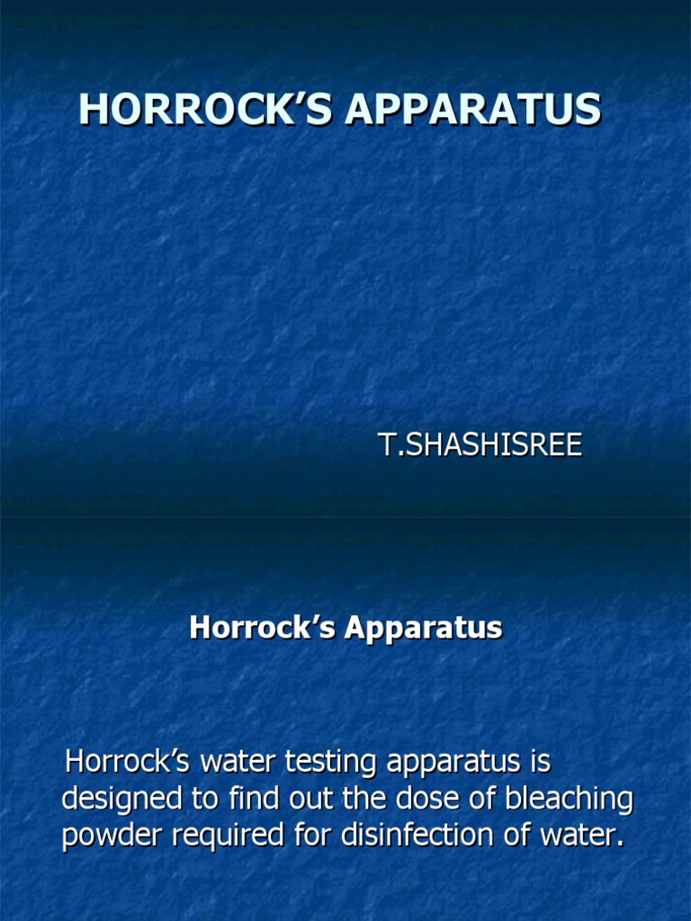 Horrock's Apparatus | PDF