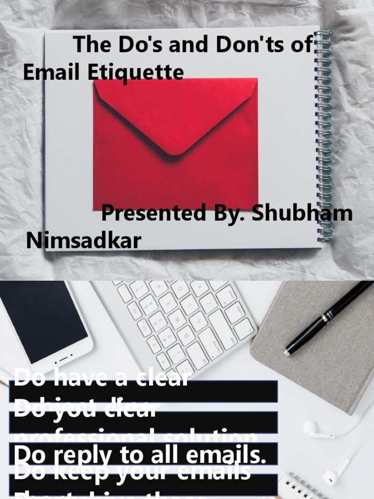 The Do's and Don'ts of Email Etiquette | PDF