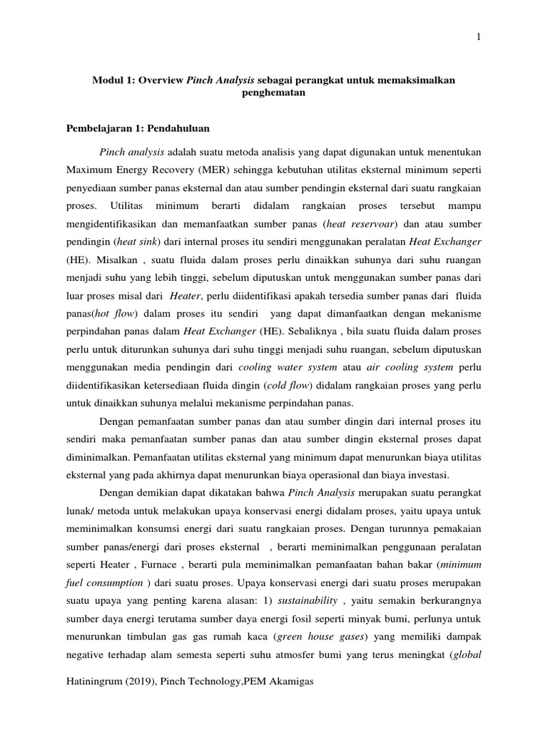 Pinch Technology | PDF