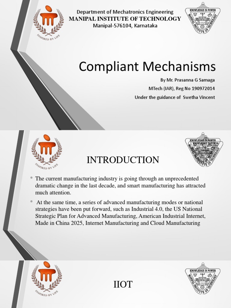 Compliant Mechanisms: Manipal Institute of Technology | PDF | Internet ...