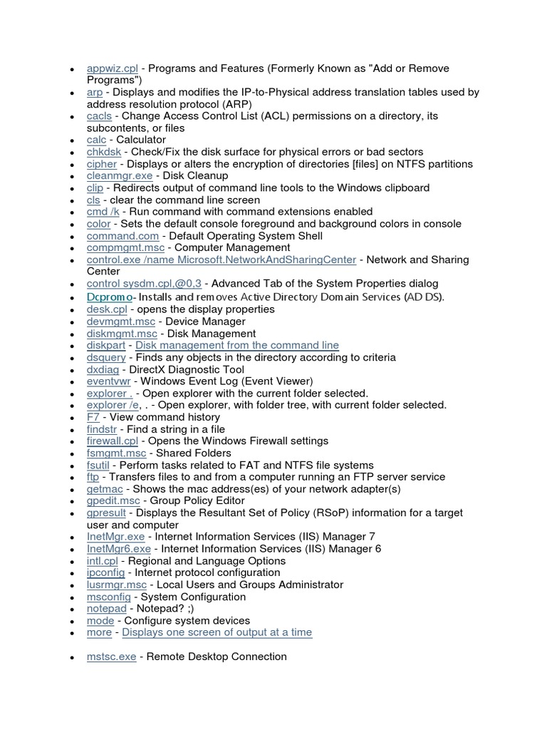 Windows Command Line Tools Guide | PDF | Windows Registry | Computer ...