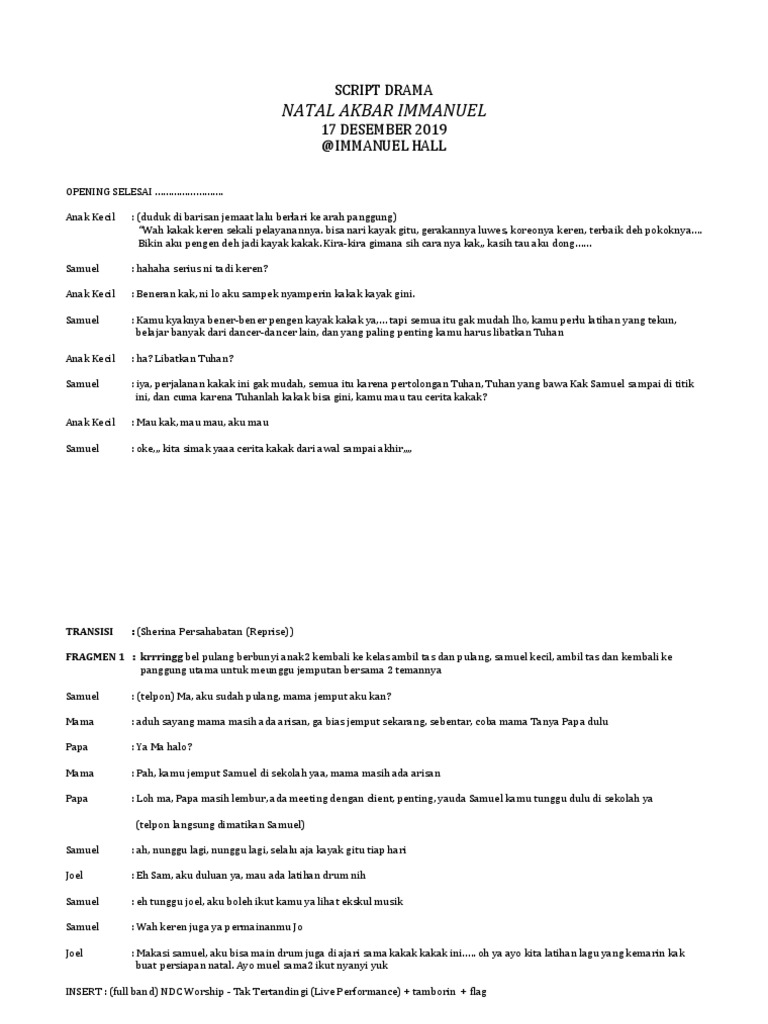 Script Main Acara | PDF | Seni