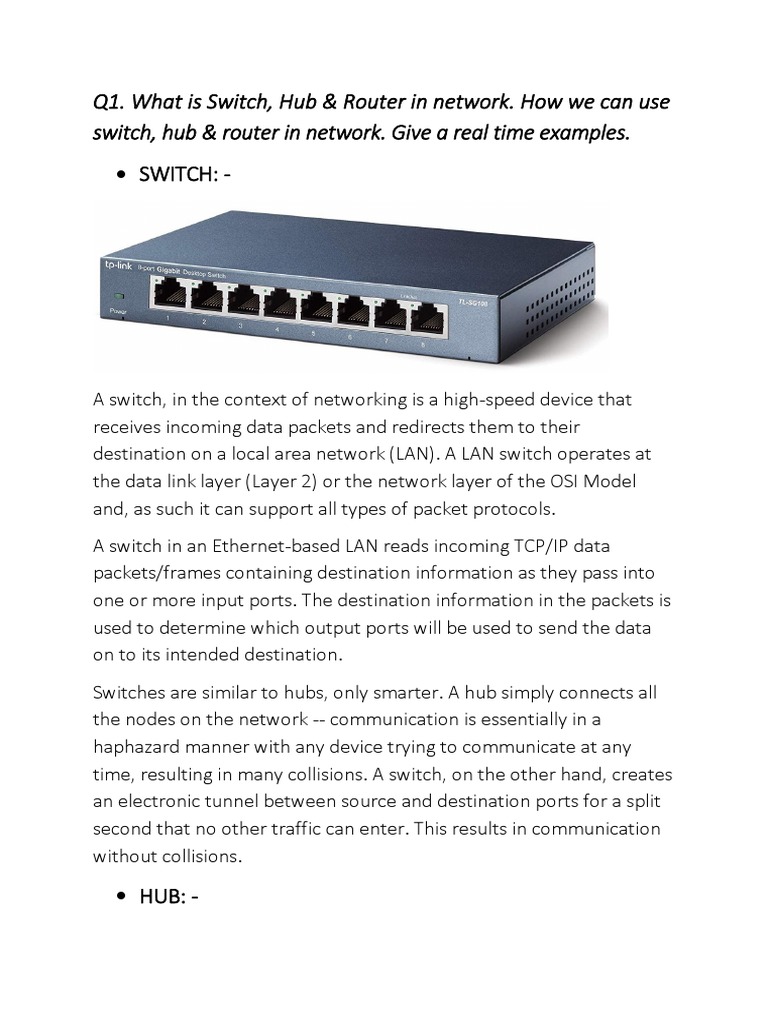 What Is Switch | PDF | Network Switch | Router (Computing)