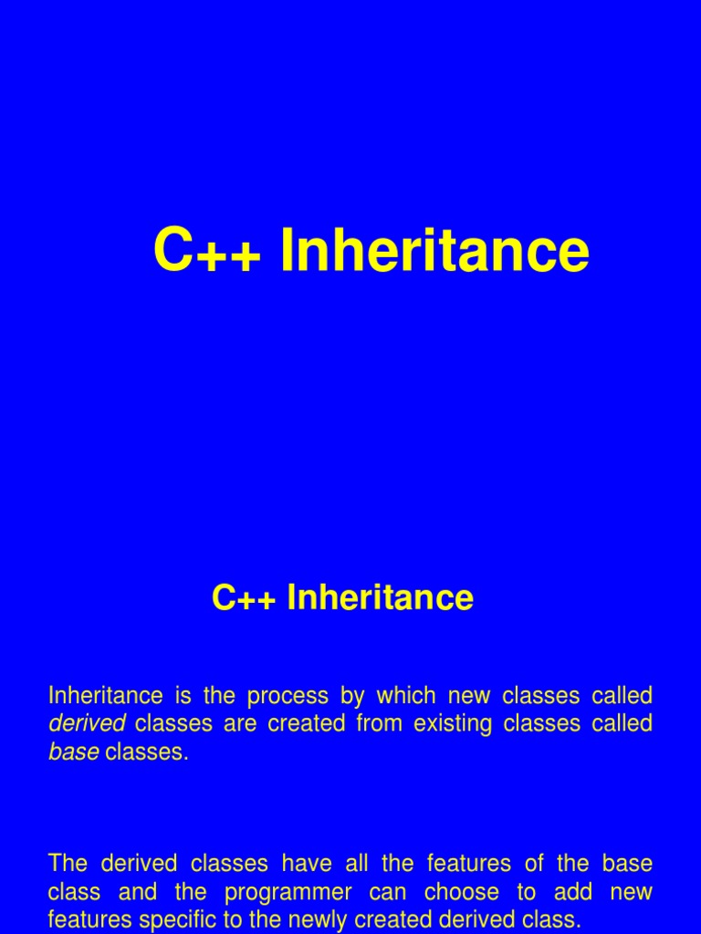 6 Inheritance Pdf Inheritance Object Oriented Programming Class Computer Programming 1819