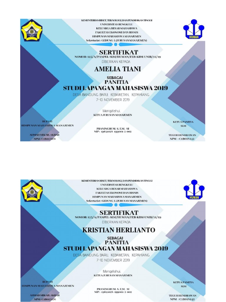 Sertifikat SLM | PDF