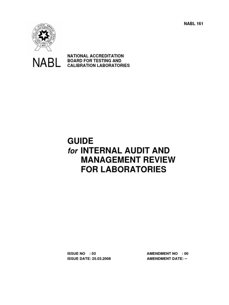 Guide For Internal Audit & Management Review For Laboratories | PDF ...