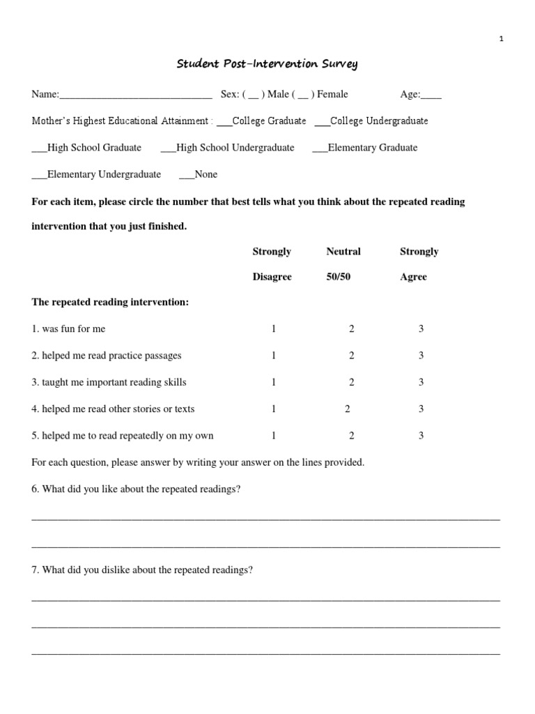 QUESTIONNAIRE | PDF | Self-Improvement