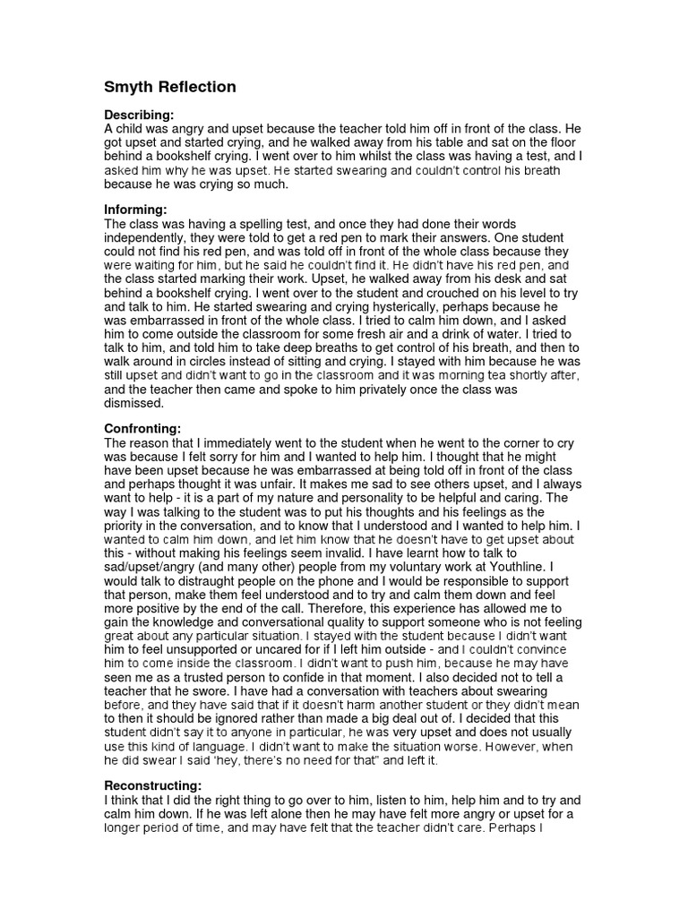 Smyth Reflection | PDF | Classroom